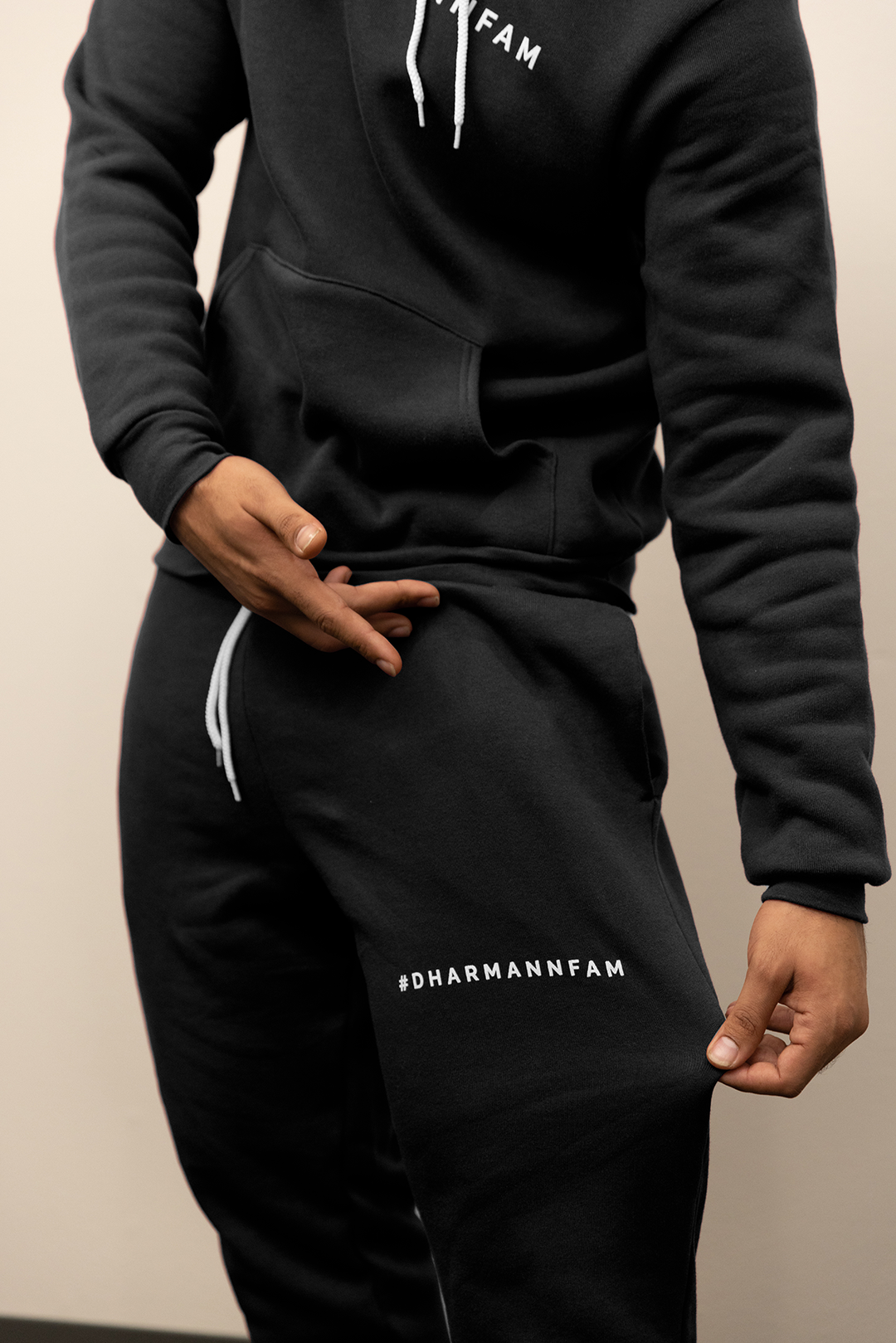 #DharMannFam Joggers (Black) – Dhar Mann Official Merch