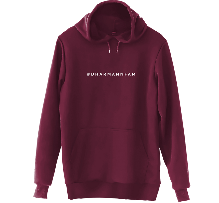 #DharMannFam Hoodie (Maroon) – Dhar Mann Official Merch